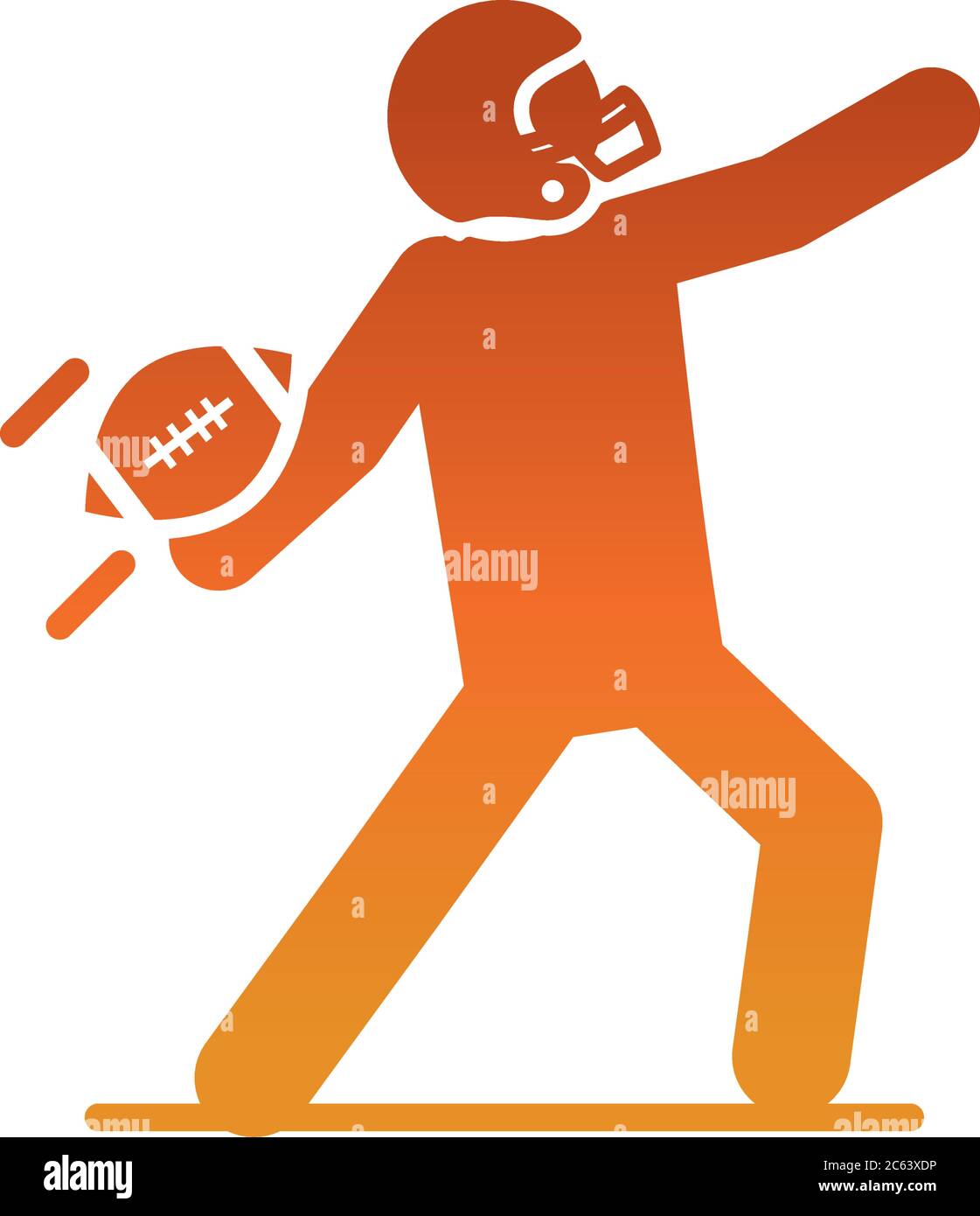 american football player throwing the ball, game sport professional and recreational gradient ...