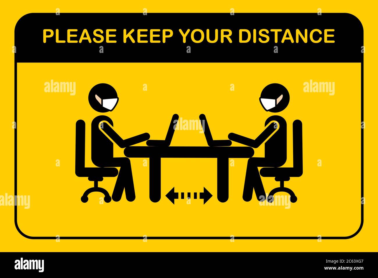 Social distancing workplace concept.People sitting when meeting in the ...