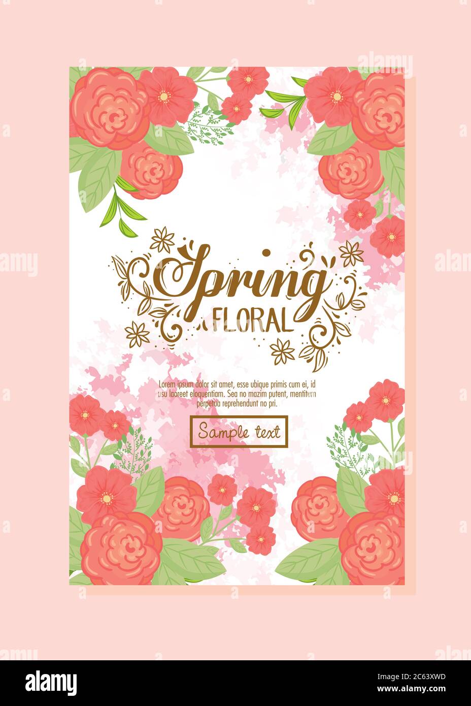 spring floral text, spring wording with flowers red color, romantic ...