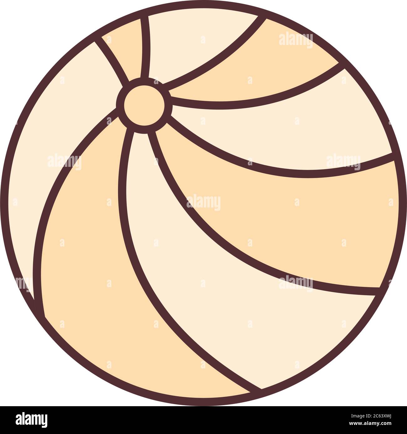 baby ball toy, object newborn template line and fill design icon vector ...