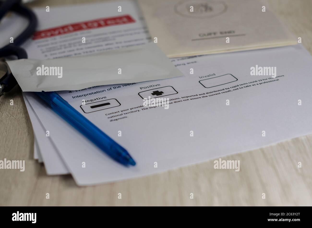 Laboratory scientist performs a rapid diagnostic test (rdt) for ...