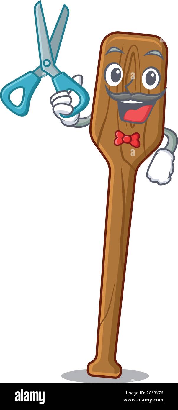 Oars cartoon character design as talented barber Stock Vector Image ...