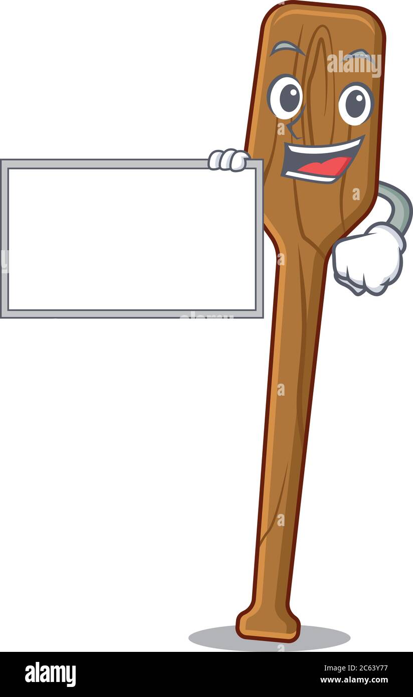 Cartoon character design of oars holding a board Stock Vector Image ...