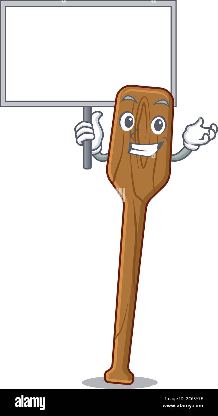 Cartoon picture of oars mascot design style carries a board Stock ...