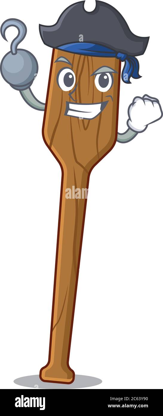 Oars cartoon design in a Pirate character with one hook hand Stock ...