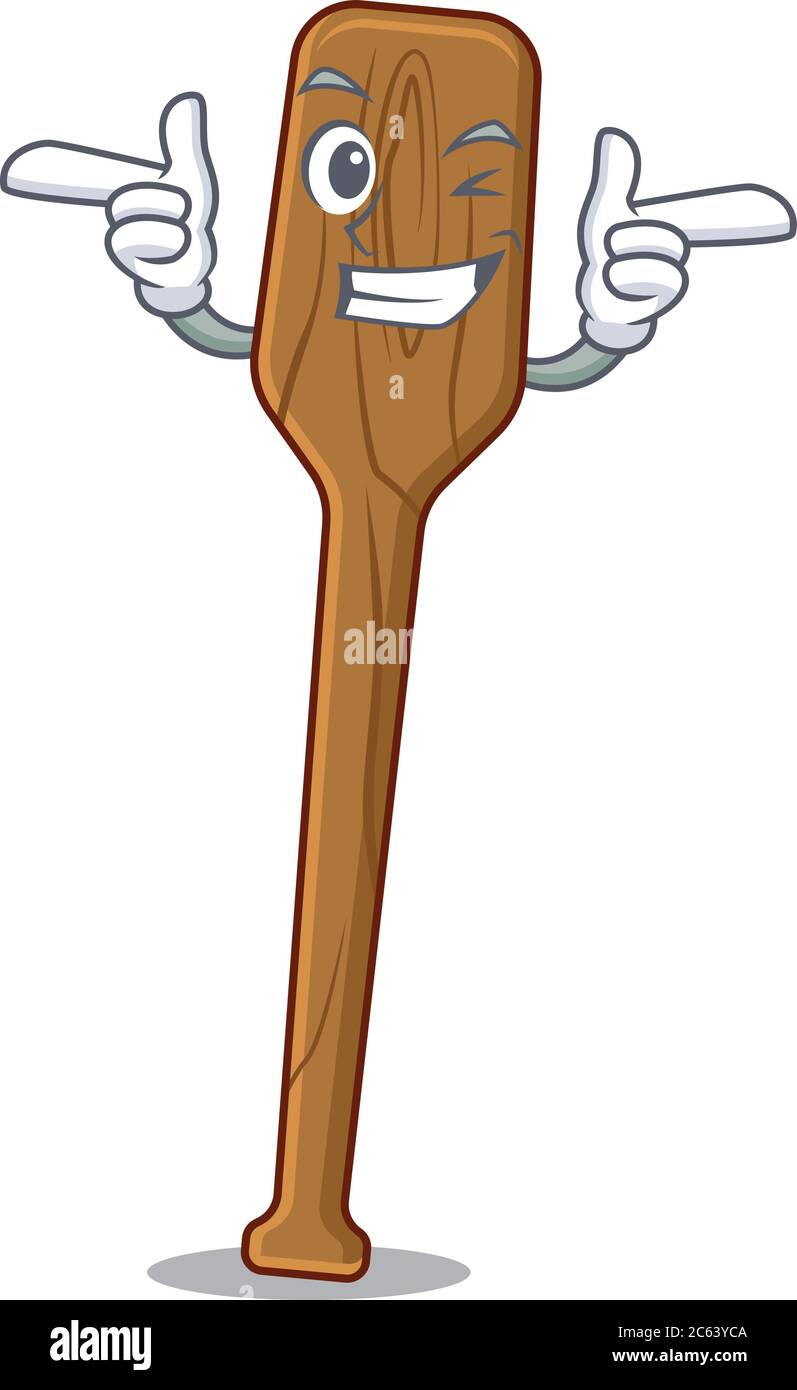 Cartoon design of oars showing funny face with wink eye Stock Vector ...