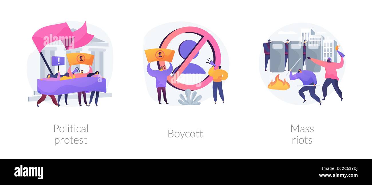 Public objection and disapproval abstract concept vector illustrations ...