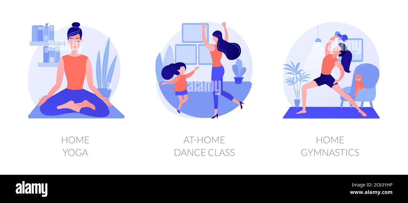 Stay active amid quarantine abstract concept vector illustrations Stock ...