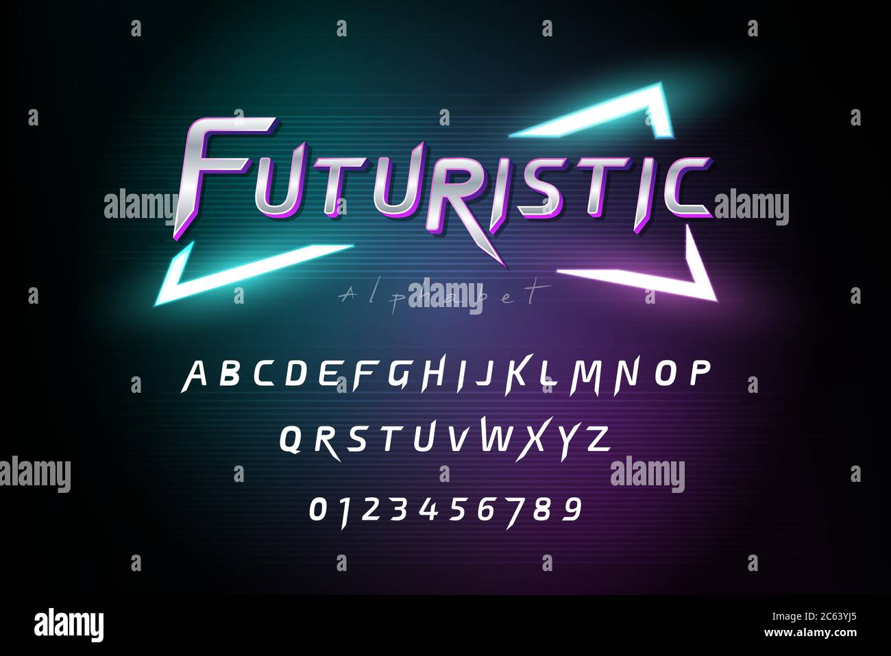 Set numbers on dark Stock Vector Images - Alamy