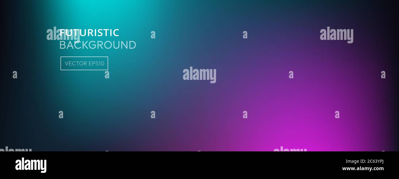 Turquoise and pink glowing light cyberpunk banner background Stock ...