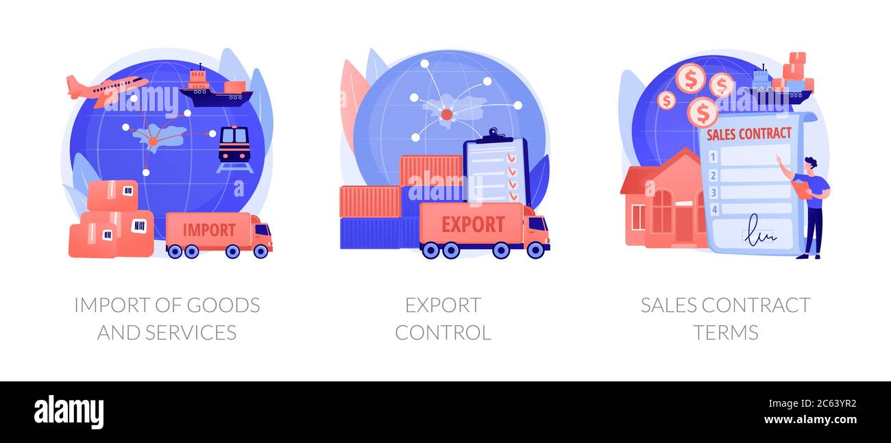 Global trade, distribution and logistics abstract concept vector ...