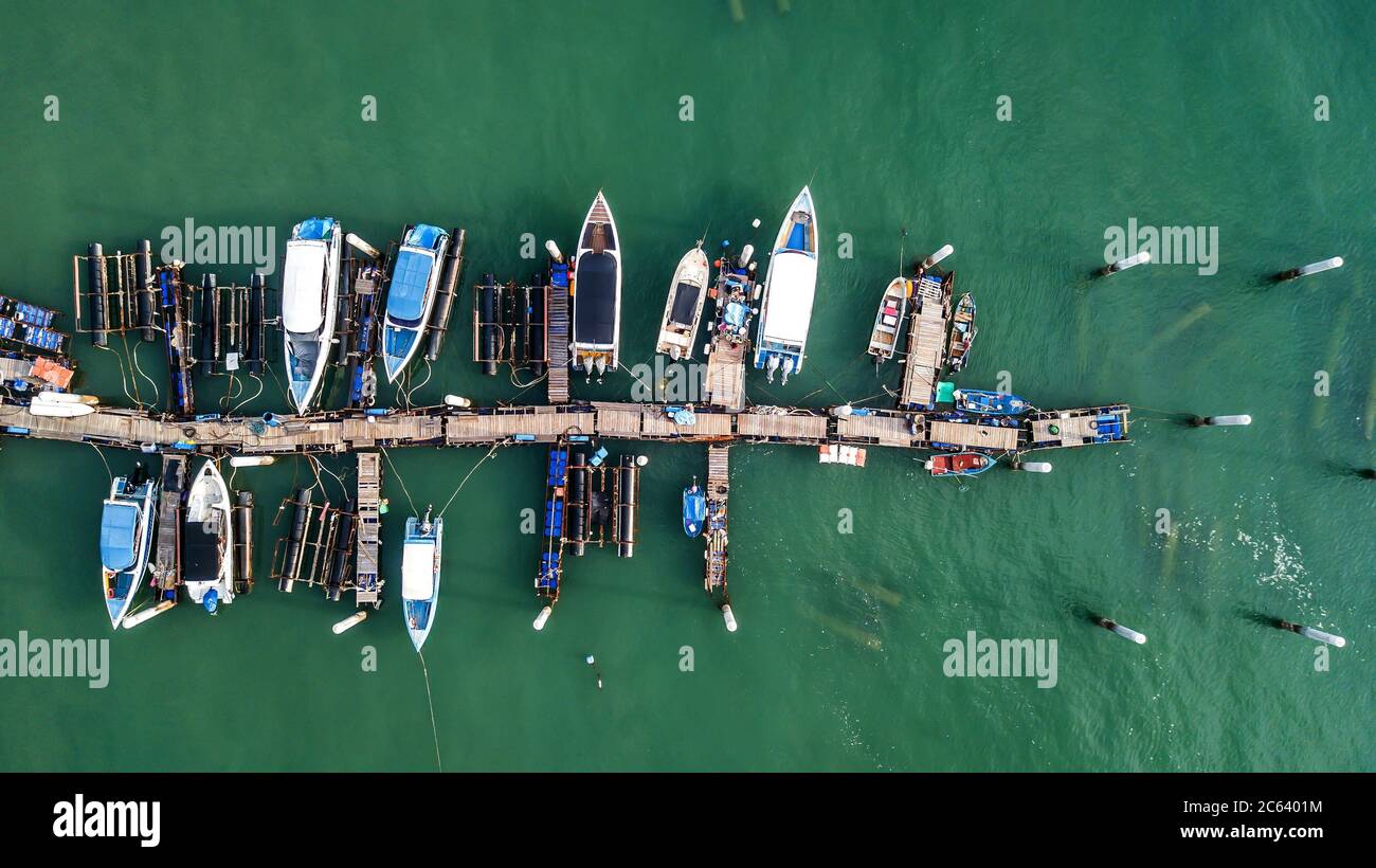 High angle of tourist pier Stock Photo - Alamy