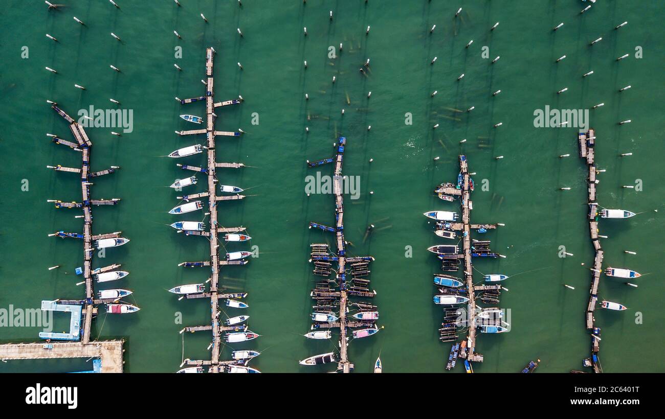 High angle of tourist pier Stock Photo - Alamy