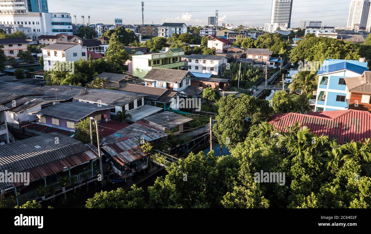 High top view of Community village Stock Photo - Alamy