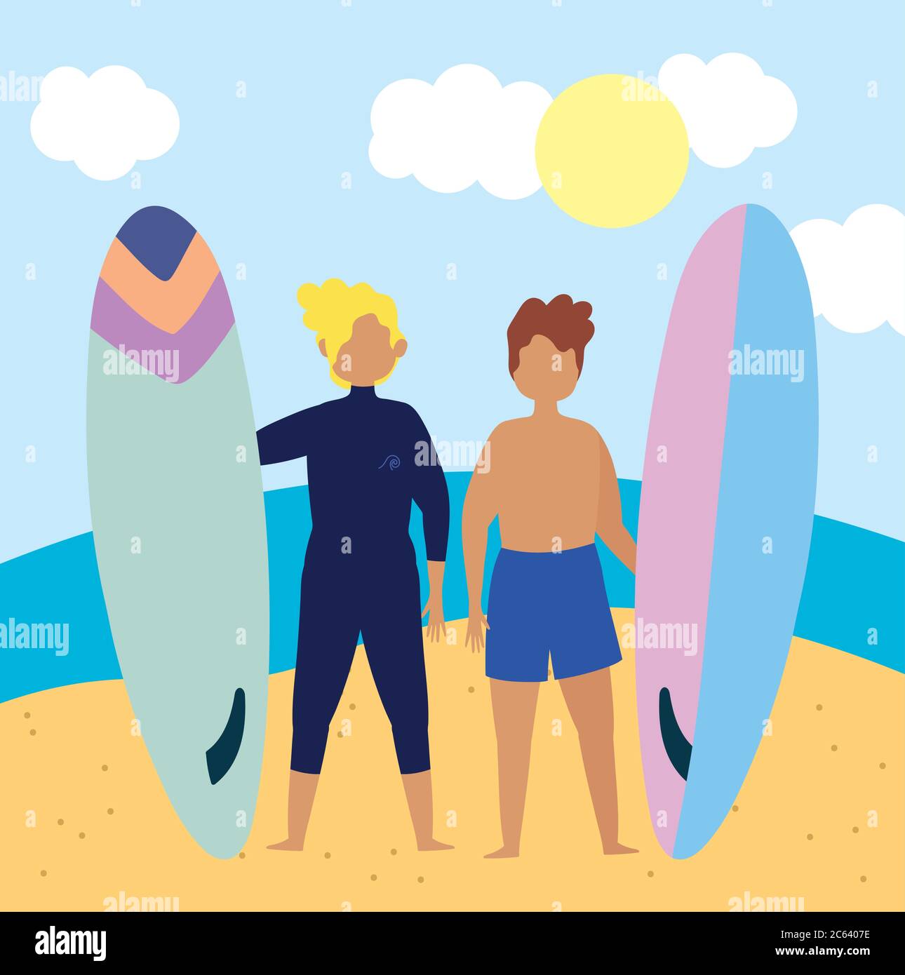 People activities in ocean Stock Vector Images - Alamy