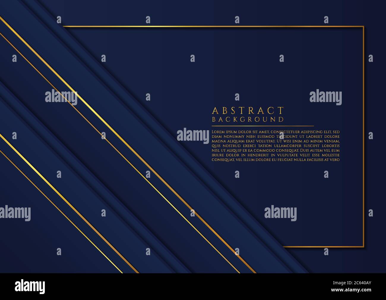 Overlap Layer Triangle Shape Design Abstract Style Gold Metallic Frame Space For Content Vector