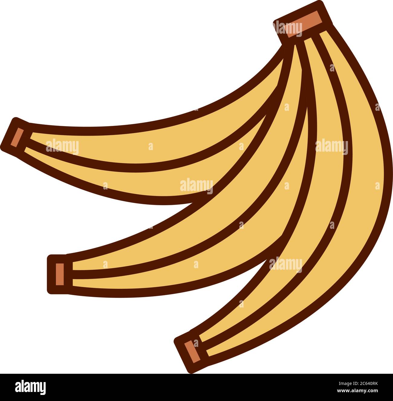 healthy food fresh fruit tropical bananas product line and fill style ...