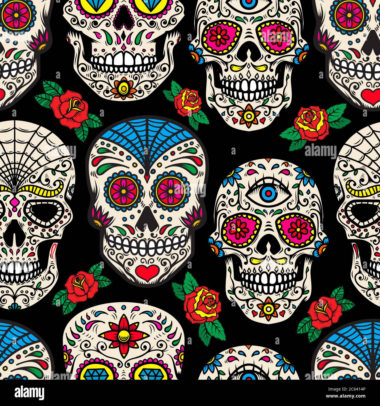 Girly Sugar Skull Pattern