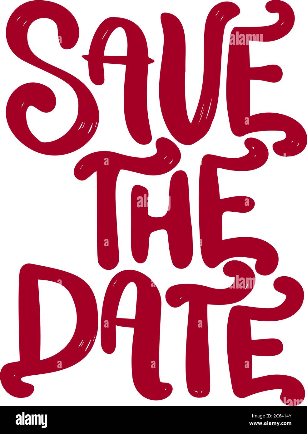 Save the date. Lettering phrase isolated on white background. Design ...