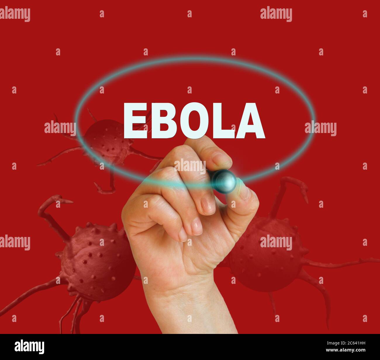 writing word EBOLA on gradient background made in 2d software Stock ...