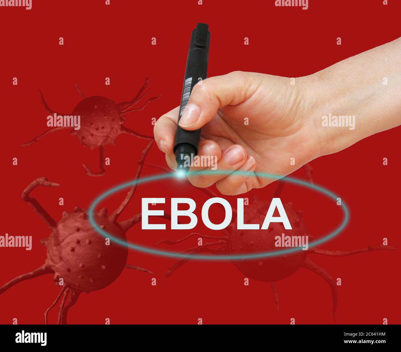 writing word EBOLA on gradient background made in 2d software Stock ...