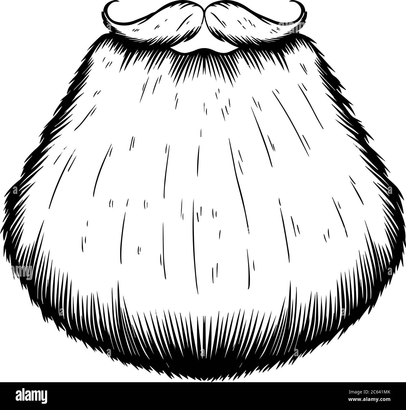 Illustration of beard in engraving style on white background. Design ...