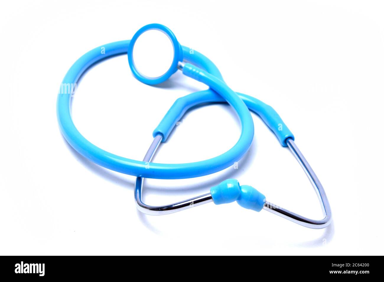 Blue stethoscope isolated over white background Stock Photo - Alamy