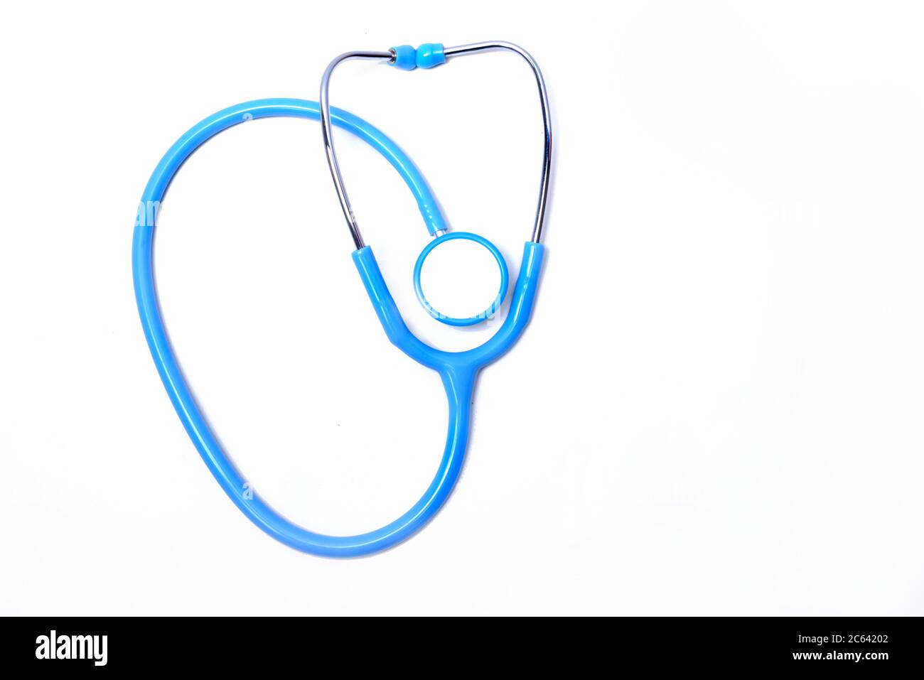 Blue stethoscope isolated over white background Stock Photo - Alamy