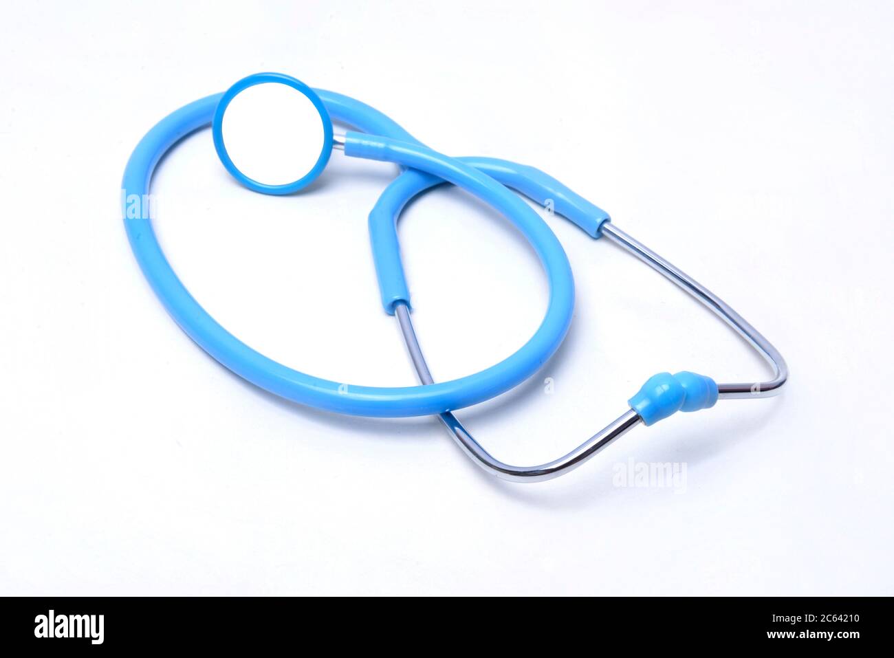 Blue stethoscope isolated over white background Stock Photo - Alamy