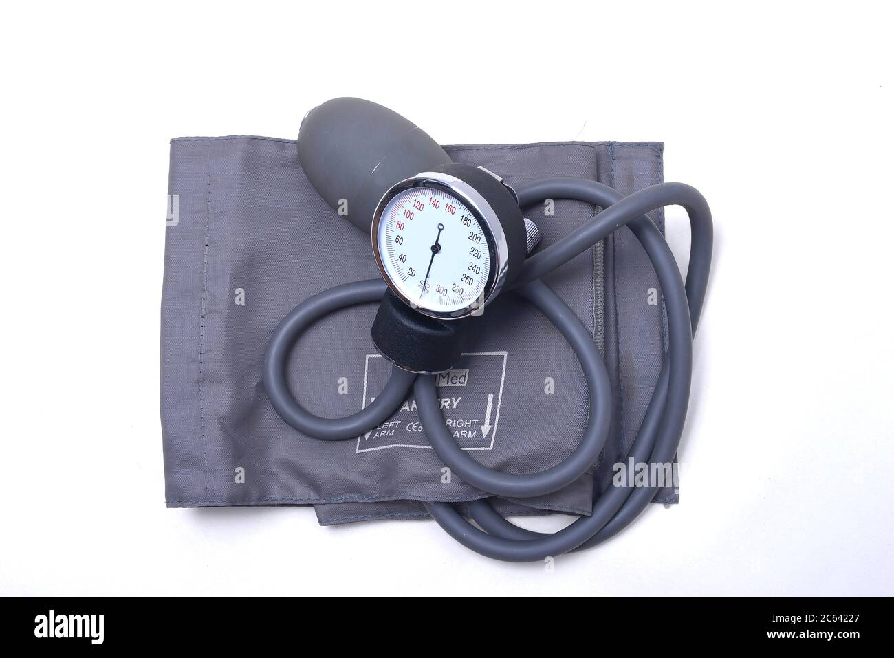Manual sphygmomanometer isolated over white background Stock Photo - Alamy