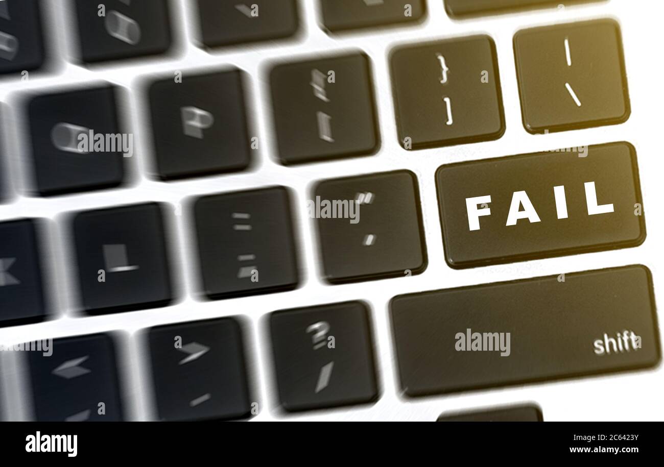 Text of FAIL on laptop keyboard Stock Photo - Alamy