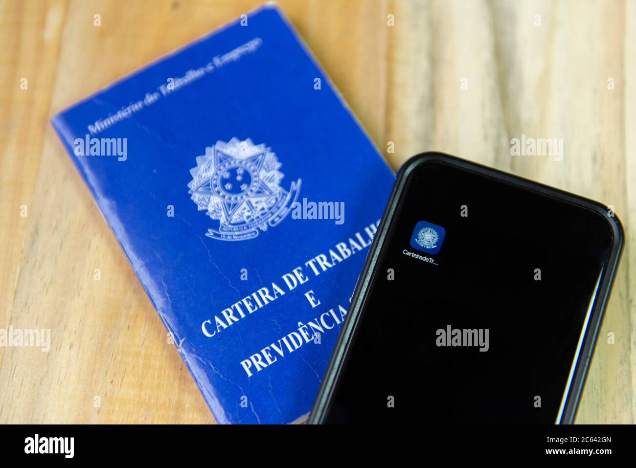 Florianopolis, Brazil. June 27, 2020: Close up of printed and digital ...