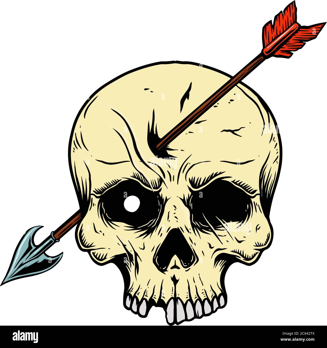 Death with arrow skeleton hi-res stock photography and images - Alamy