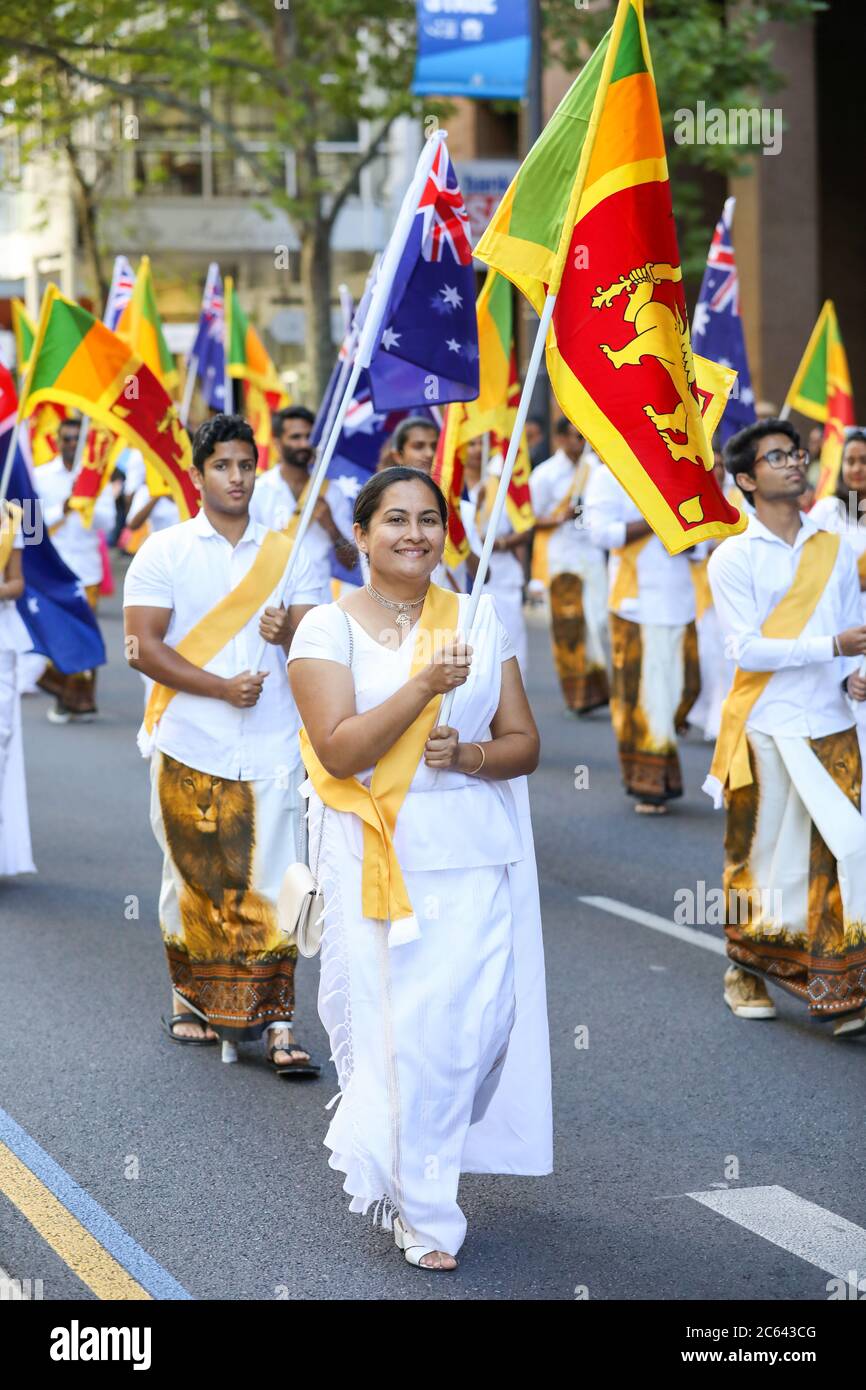 ADELAIDE, SOUTH AUSTRALIA January 26, 2020: Australia Day 2020 parade ...