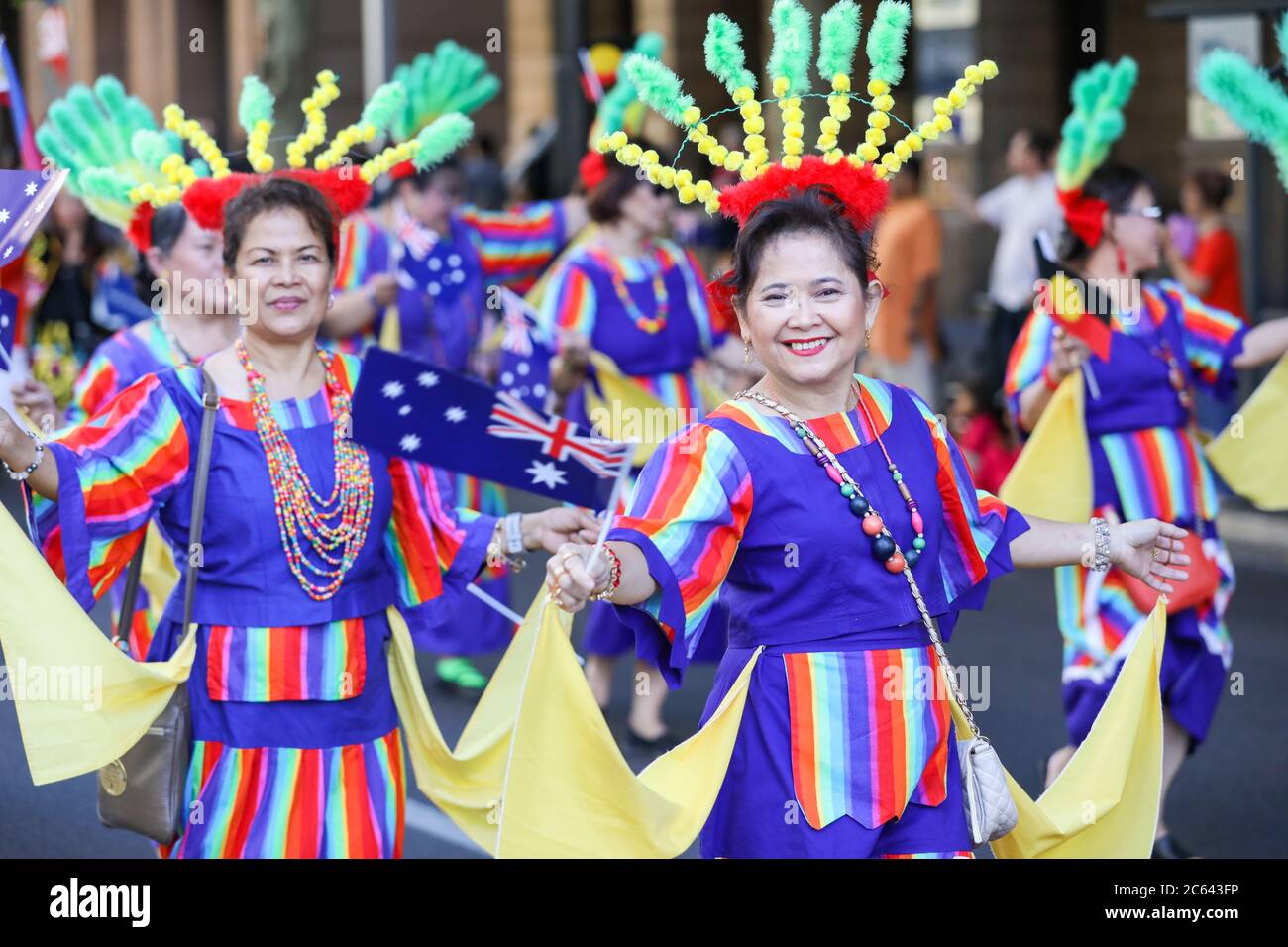ADELAIDE, SOUTH AUSTRALIA January 26, 2020: Australia Day 2020 parade ...