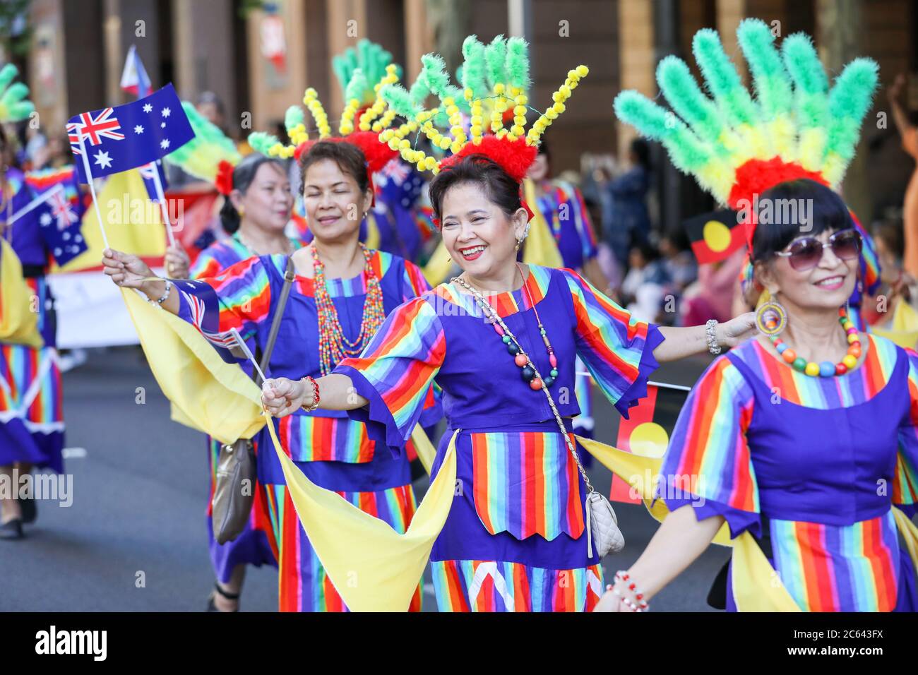 ADELAIDE, SOUTH AUSTRALIA January 26, 2020: Australia Day 2020 parade ...