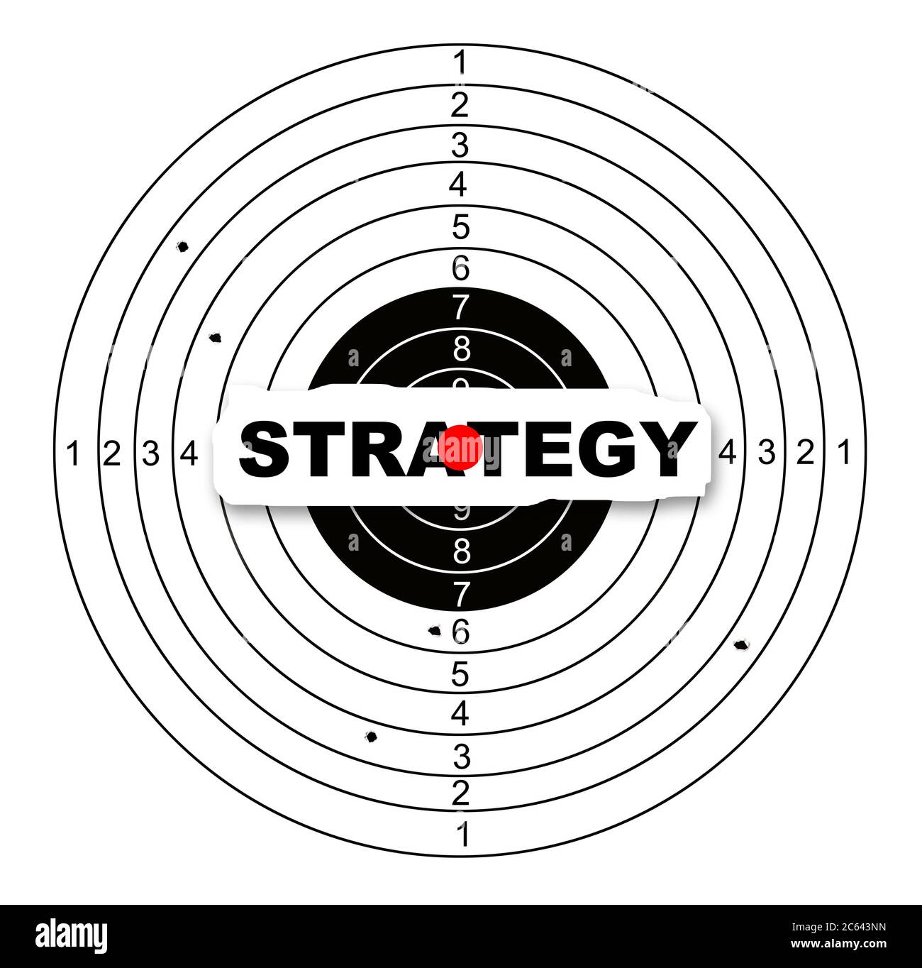 Strategy target made in 2d software Stock Photo - Alamy