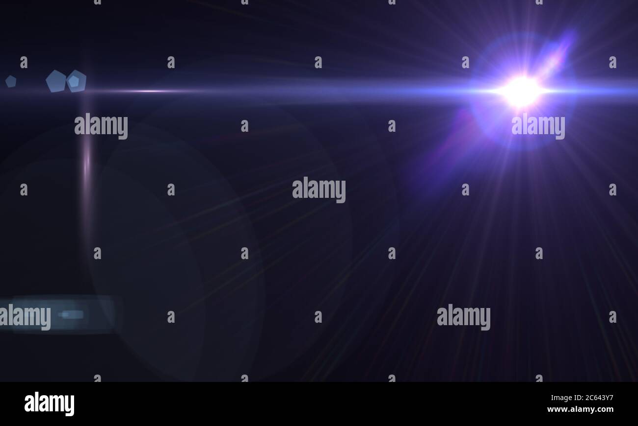 star with lens flare and bokeh effect made in 3d software Stock Photo ...