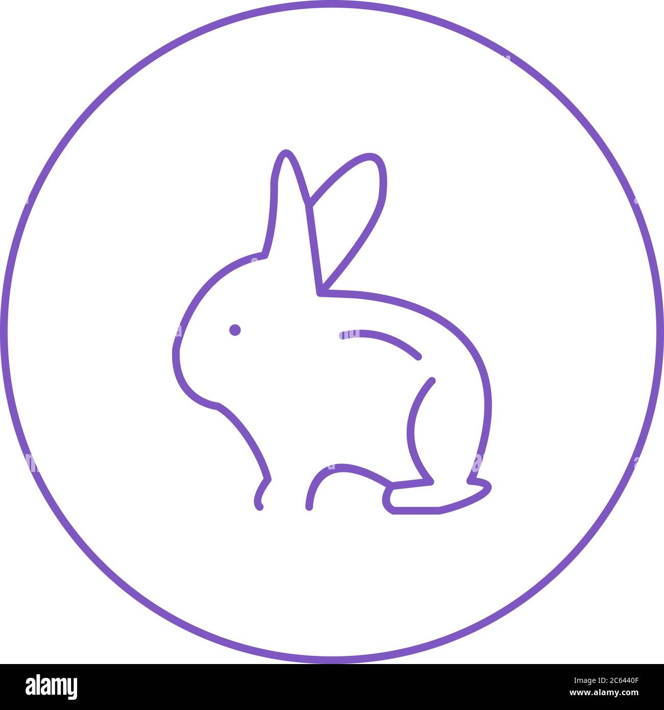 Unique Rabbit Vector Line Icon Stock Vector Image & Art - Alamy