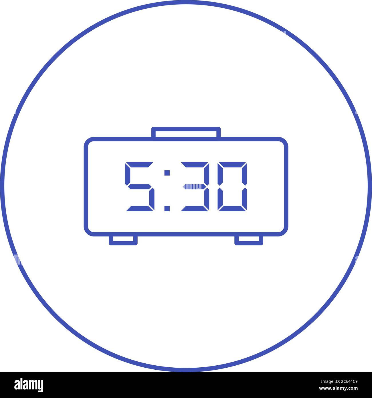 Unique Digital Clock Line Vector Icon Stock Vector Image & Art - Alamy
