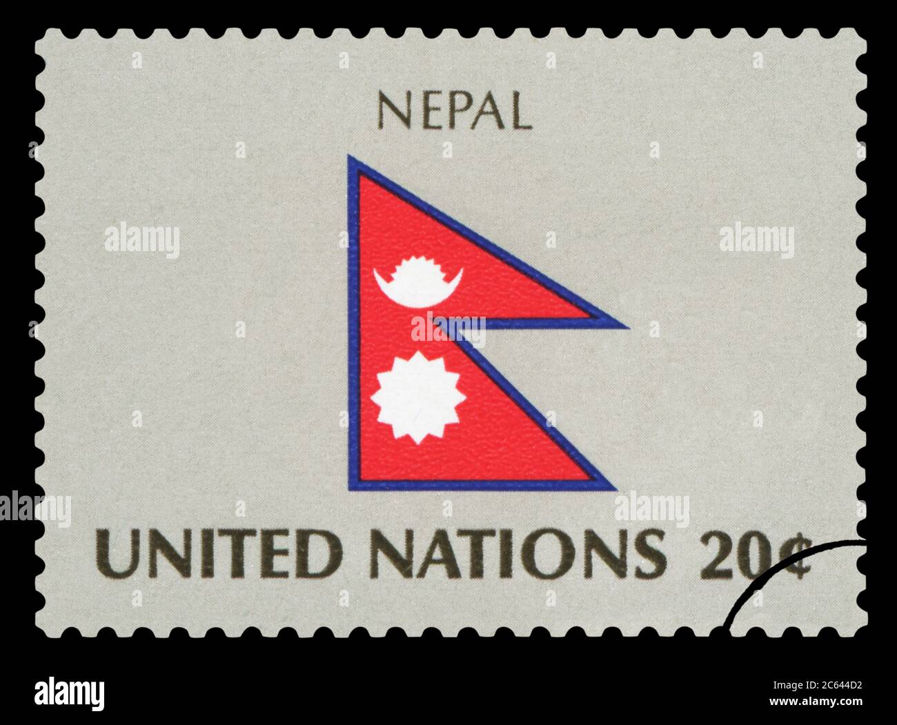 NEPAL - Postage Stamp of Nepal national flag, Series of United Nations ...