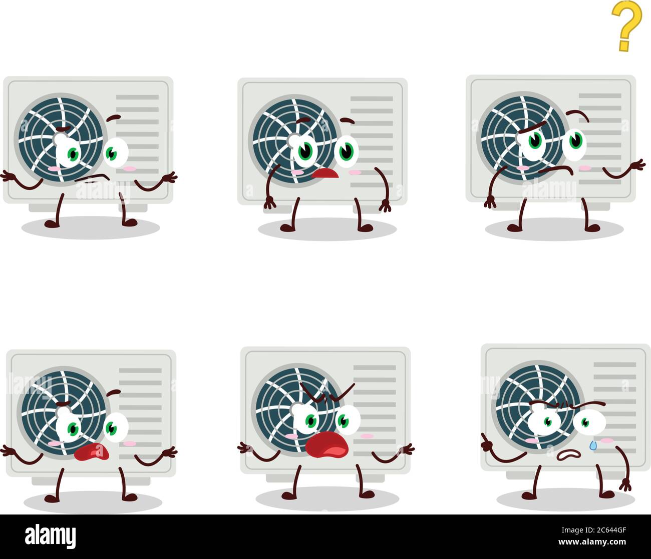 Cartoon character of air conditioner with what expression Stock Vector ...