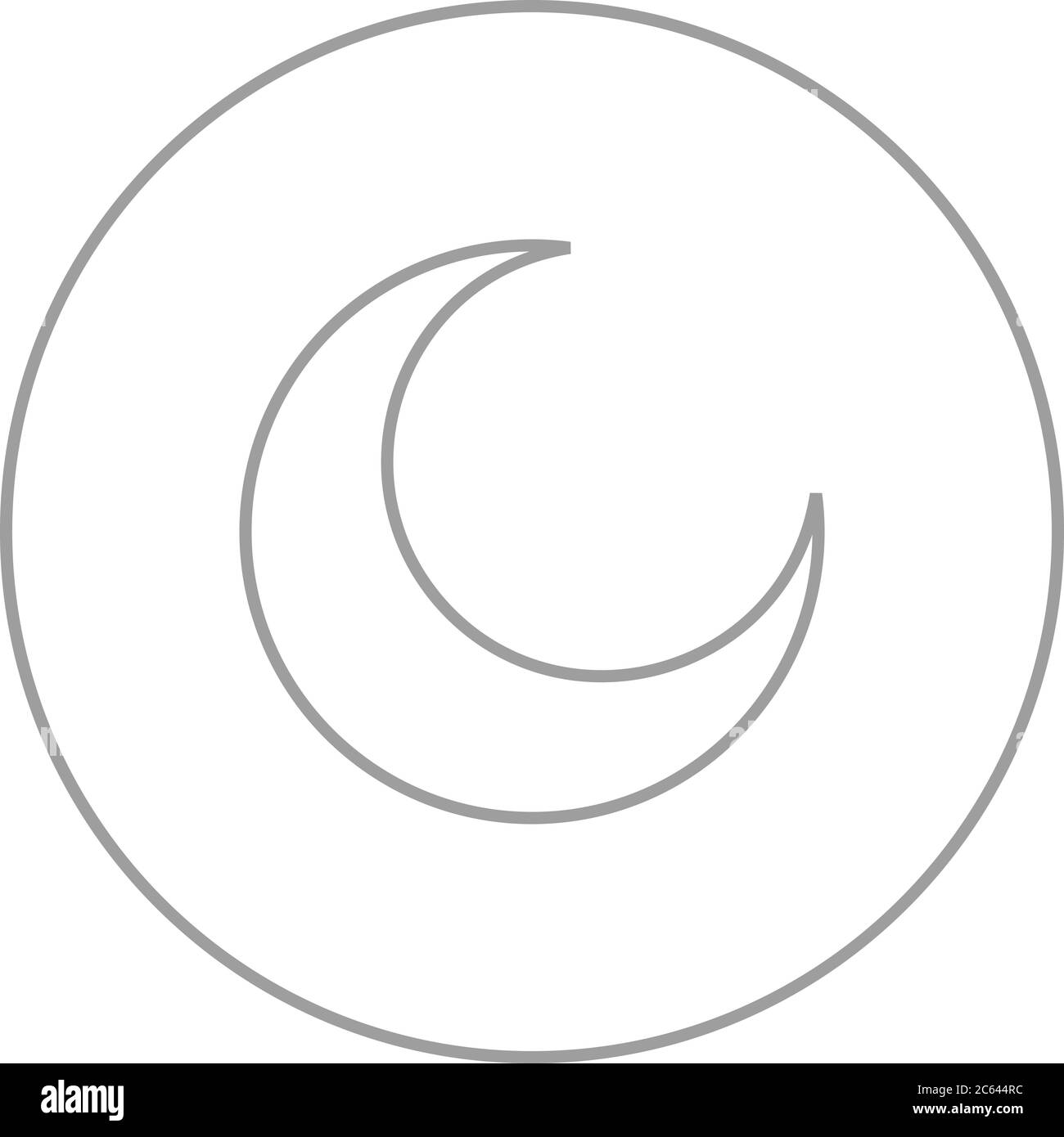 Unique Half Moon Vector Line Icon Stock Vector Image & Art - Alamy