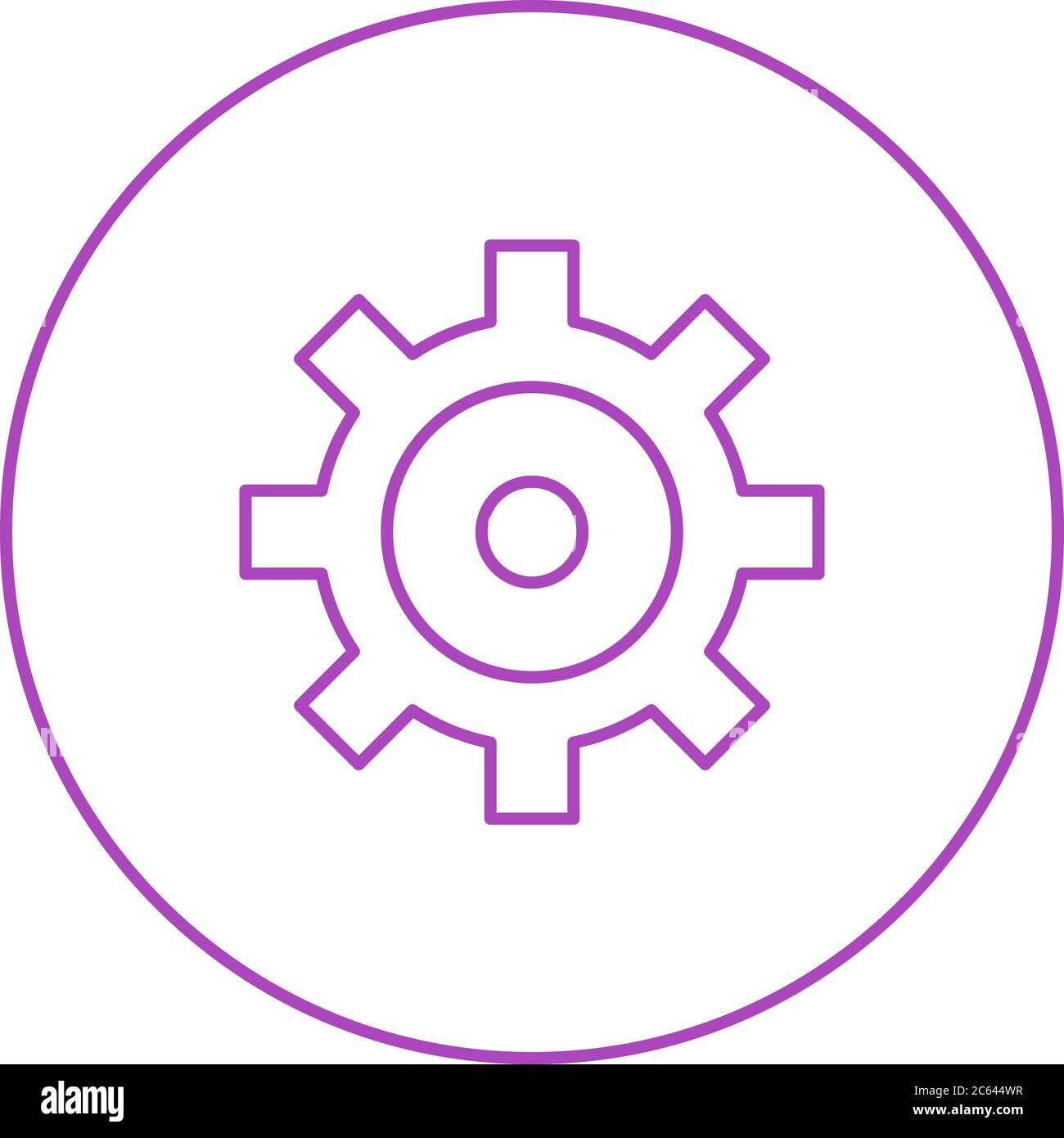 Unique Settings Vector Line Icon Stock Vector Image & Art - Alamy