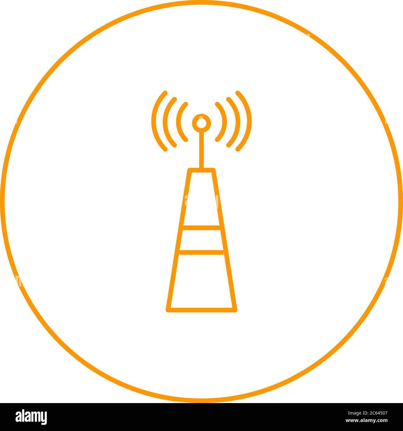 Unique Signal Tower Vector Line Icon Stock Vector Image & Art - Alamy
