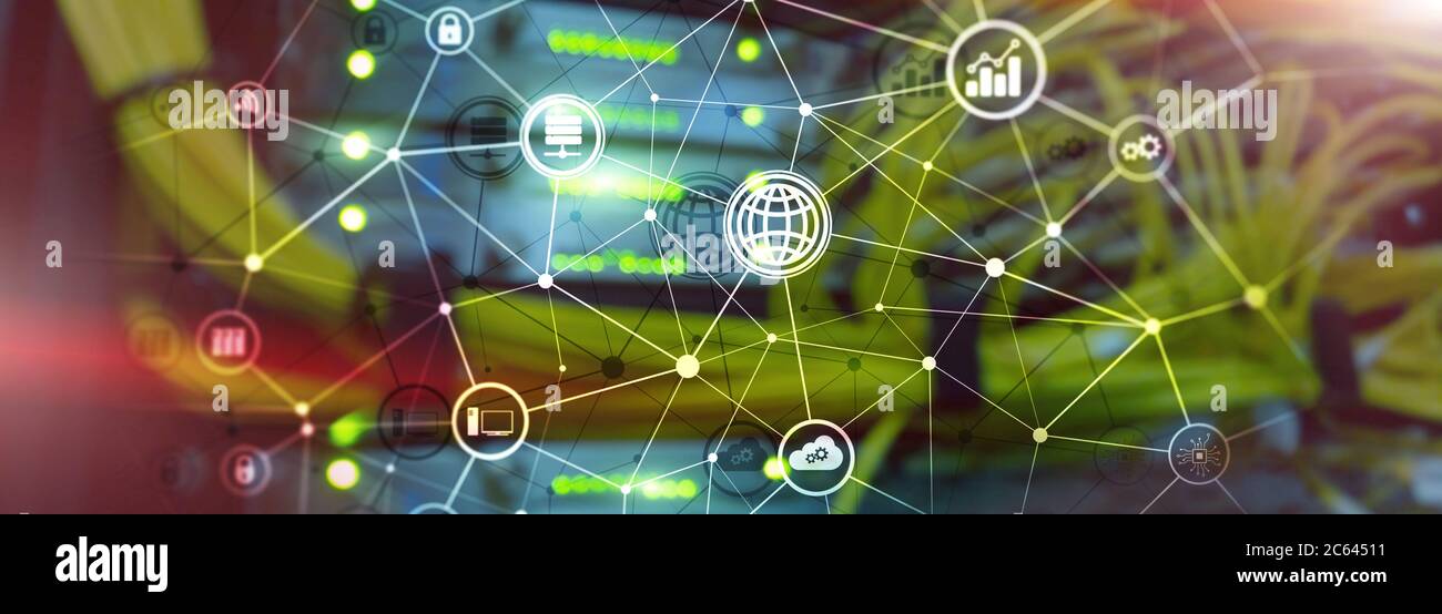 Universal Technology background for your project. Web and lines Stock ...