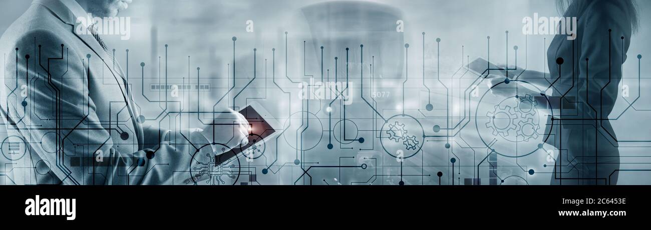 Electronic Circuit Business Technology Background. Communication and ...