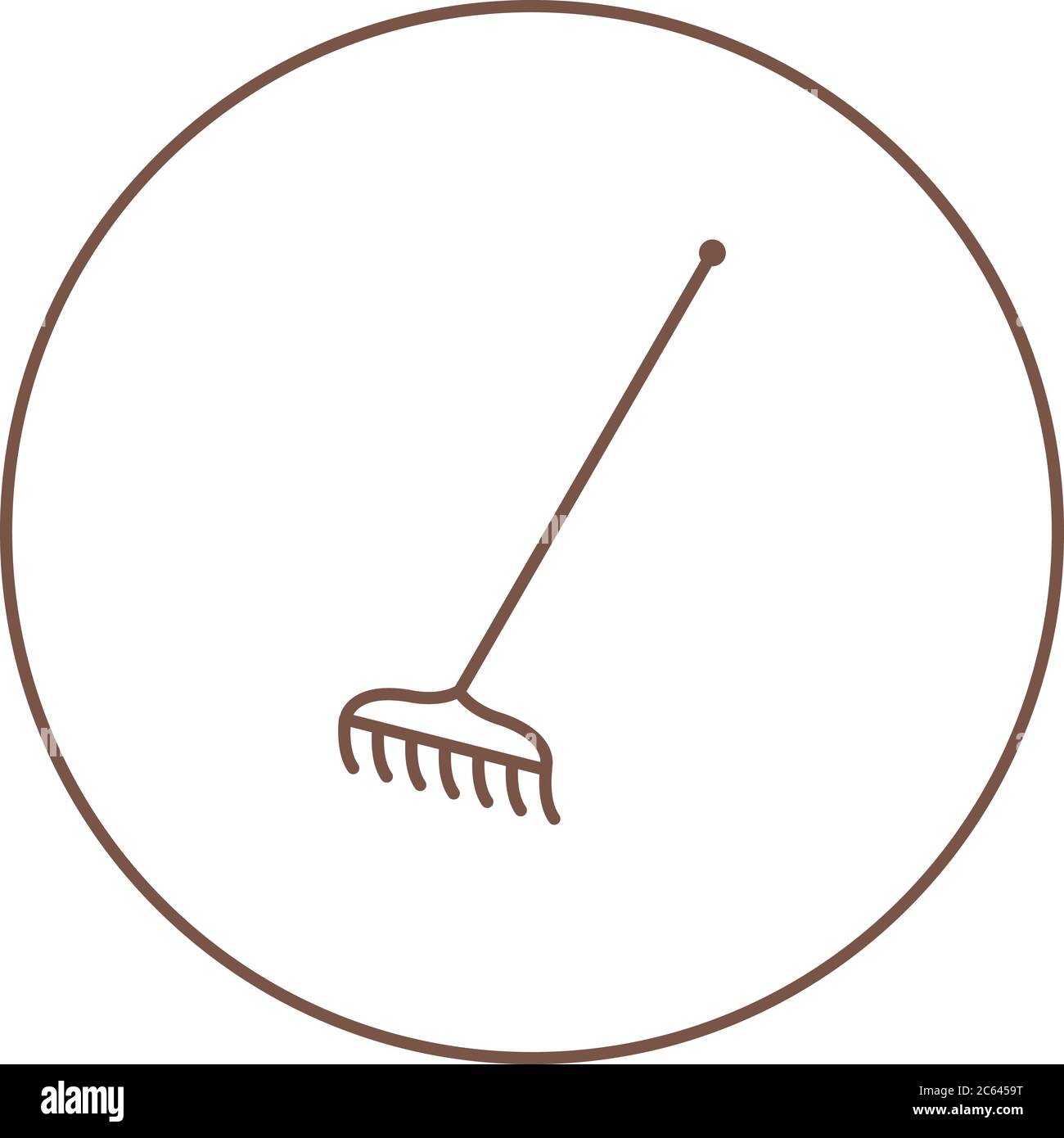 Unique Rake Vector Line Icon Stock Vector Image & Art - Alamy