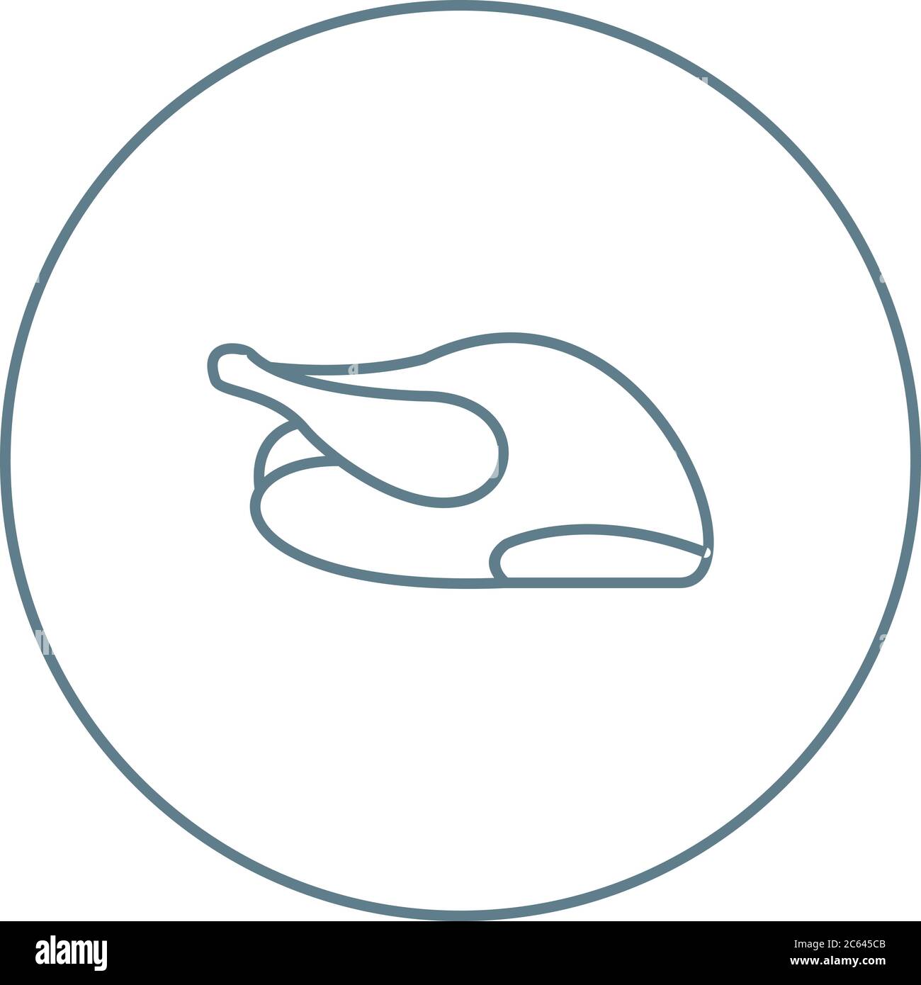 Unique Roasted Chicken Vector Line Icon Stock Vector Image & Art - Alamy