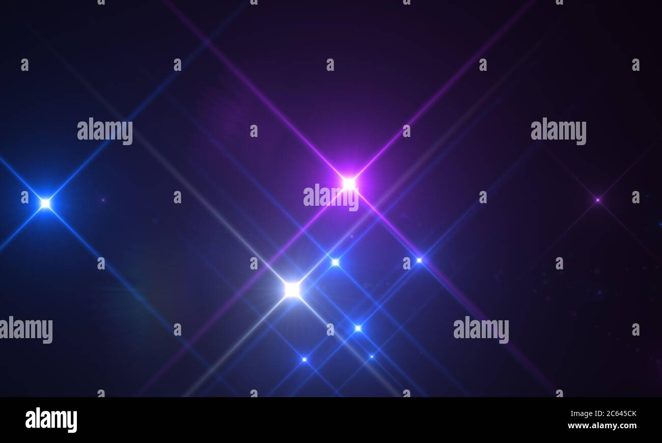 star with lens flare and bokeh effect made in 3d software Stock Photo ...
